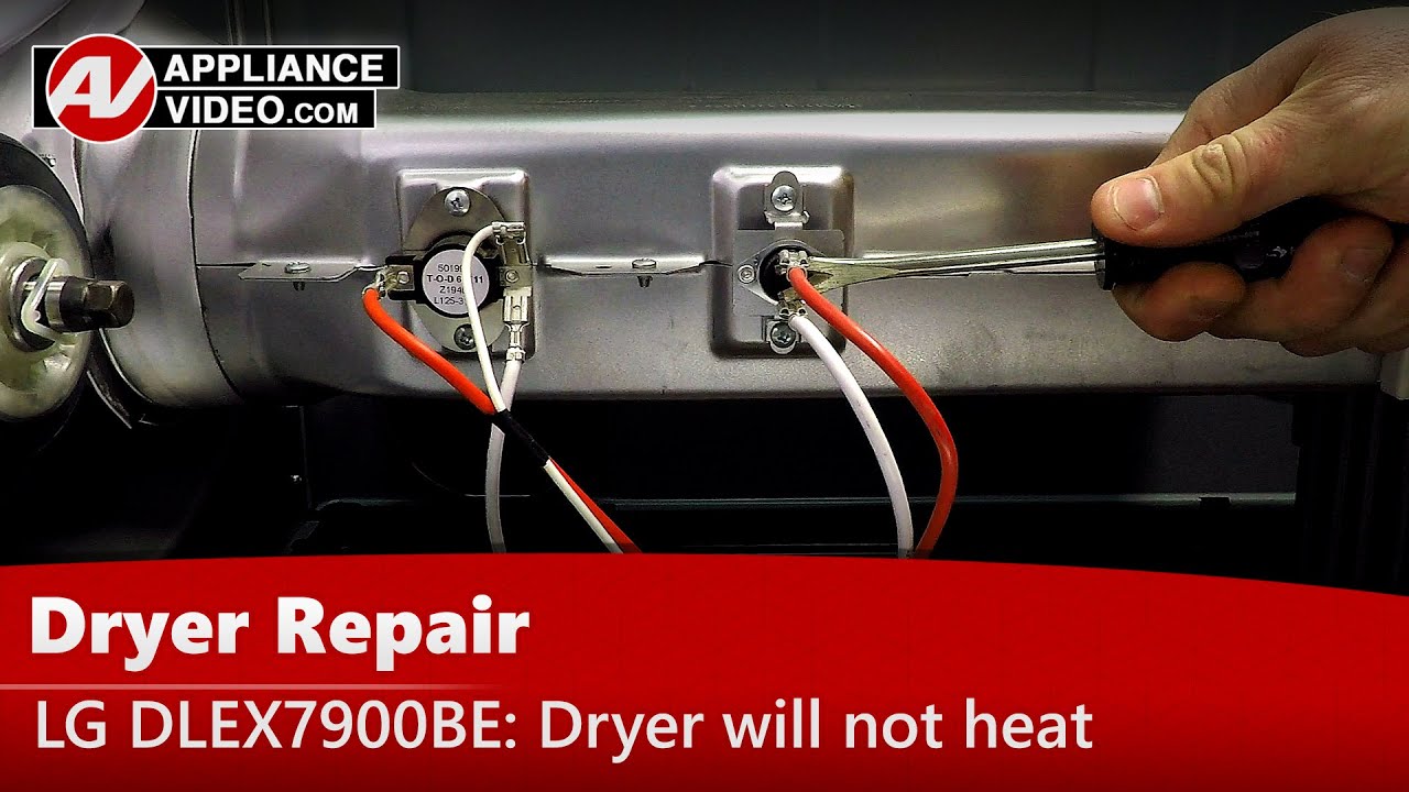 LG DLEX7900BE Dryer – Dryer will not heat – Thermal Fuse | Appliance Video